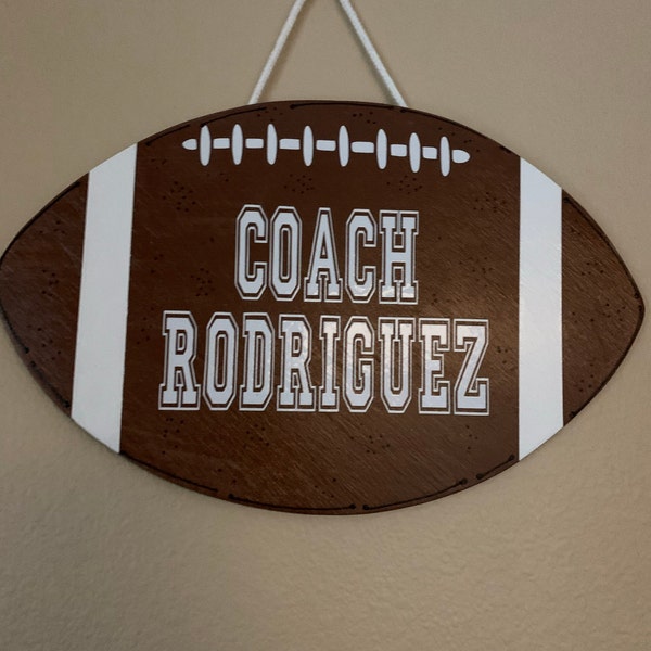 Personalized FOOTBALL Room Door SIGN Boy Sports Decor Wall Name Plaque ...