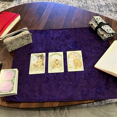 Velvet Tarot Cloth Altar Cloth Fully Lined 100% Dupioni Silk Lining ...