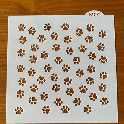 Mini Paw Prints Stencil - Etsy