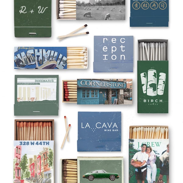 Two Black Vintage Blank Matchbox Templates | Digital Download - Etsy