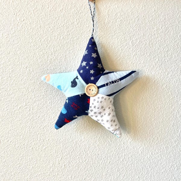 Christmas Tree Star Decoration PDF SEWING PATTERN in Two Sizes With ...