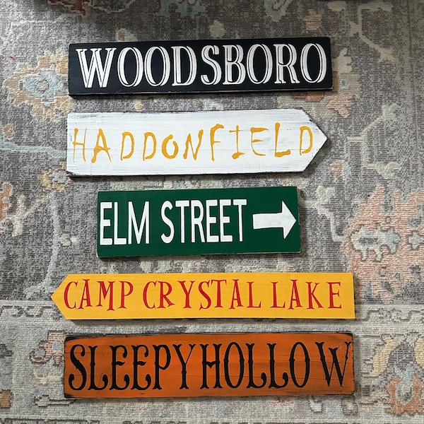 Halloween Directional Sign Individual Signs NO POST Distressed Lawn ...
