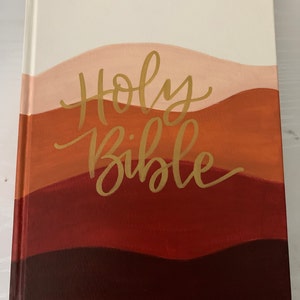 Hand Painted Bible Boho Rainbow Specialized Floral Design | Etsy