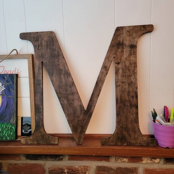 20 Inch Large Wooden Letter for Indoor Use, Wedding Guest Book - Baltic ...