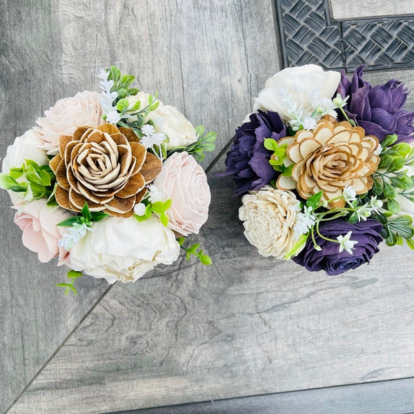 Custom Sola Wood Flower Arrangement, Wooden Flowers, Wedding ...