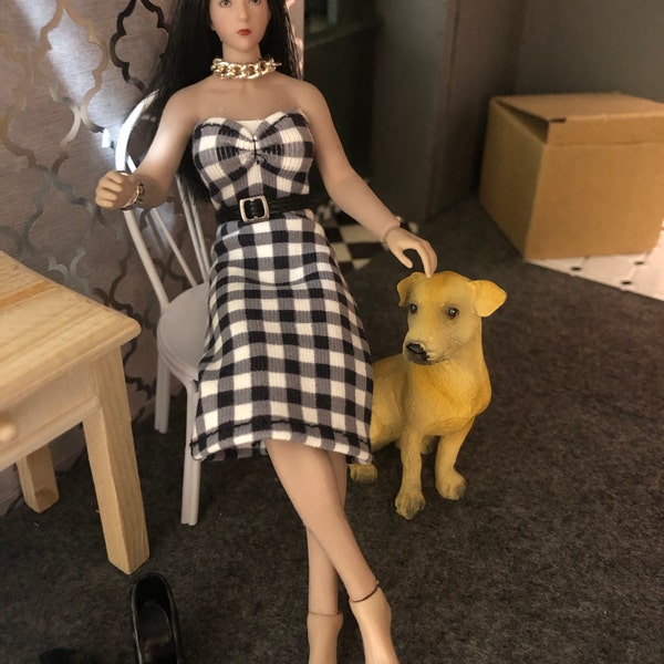 1/12 1:12 Dress for 6 Tbleague PHICEN Female Body,1/12 Phicen Clothes 1 ...