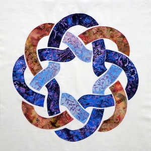 Crown of Venice Applique Quilt Pattern PDF, 7-1/2 & 15 Inch Sizes, Celtic Knot Interwoven ...