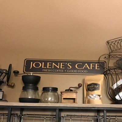 Cafe Sign Personalized Fresh Coffee Good Food Sign Custom - Etsy