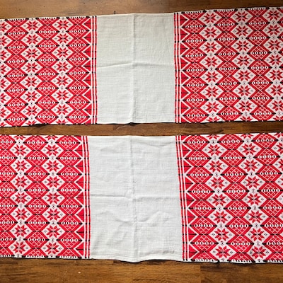Vintage Romanian Folk Towel Table Runner Wall Decor From Transylvania ...