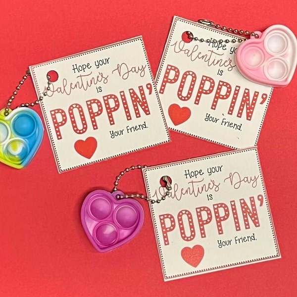 Hope Your Valentine’s Day is Poppin’ Digital Printable Pop It Valentine ...