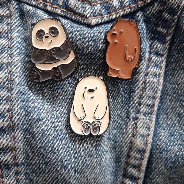 We Bare Bears Enamel Pins - Etsy