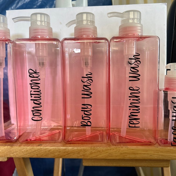 Shampoo Conditioner Body Wash Stickers Personalized Shampoo Labels ...