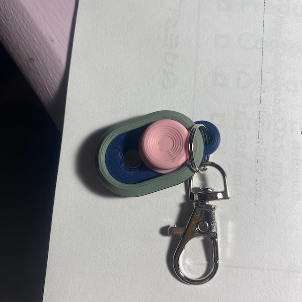 3D Printed Customizable Keychain Magnetic Haptic Slider Fidget Toy ...