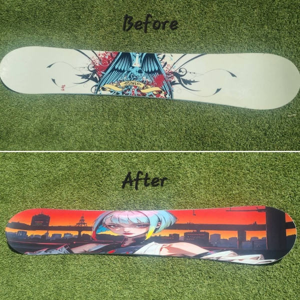 Custom Printed Snowboard Wrap Board Skin, Decal, Personalised, Kit - Etsy