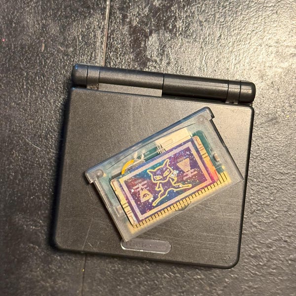 Ancient Mew GBA Holographic Label - Laminated Replacement Label for ...