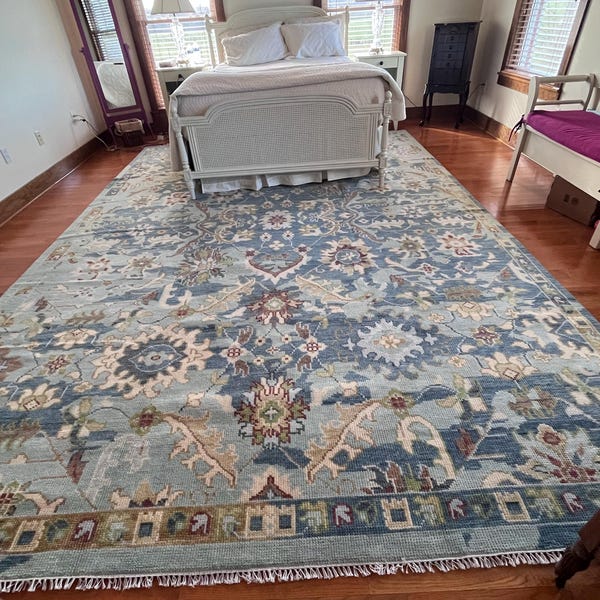 Colorful River Rug - Vibrant Hand-tufted Wool Area Rug for Aesthetic ...