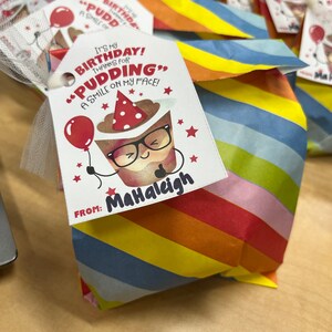 Printable Birthday Snack Tag Classroom Birthday Treat Tag - Etsy