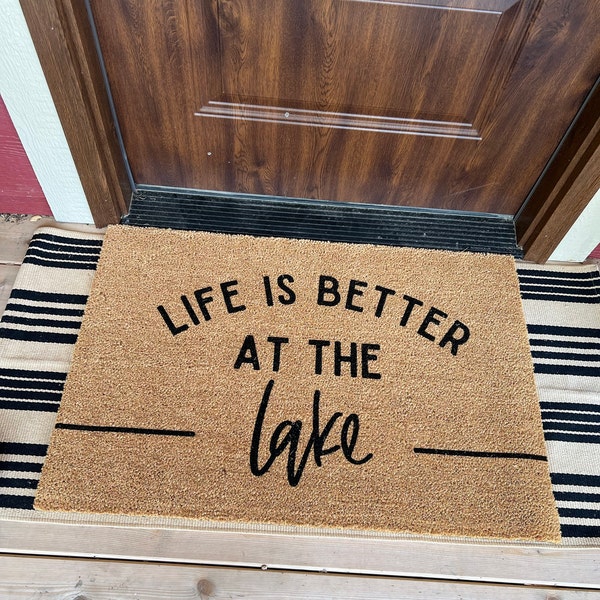 Lake Doormat, Life is Better at the Lake, Lakehouse Decor, Summer ...