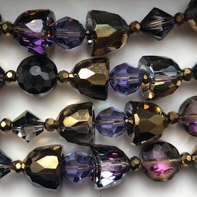 Rice Oval Faceted Crystal Glass Beads 4x8mm Long Bicone - Etsy