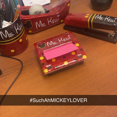 Mouse Desk Set, Minnie Stapler, Personalize Desk Set, Office Supply ...