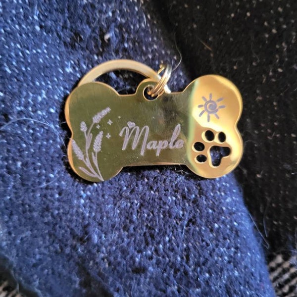 Cute Dog Tag Personalized for Dog, Custom Bone Dog Tags, Dog Name Tags ...