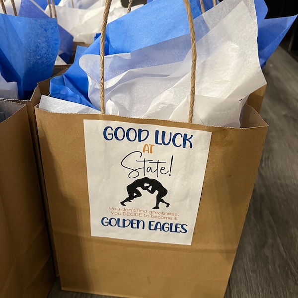 Editable Wrestling Good Luck at State Printable Tag | Wrestling Team ...