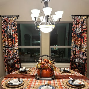 Afrocentric Living Room Drapes, African Ethnic Window Covering ...