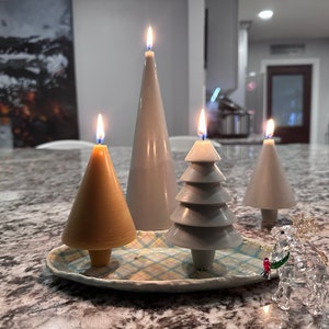 Ribbed Triangle Taper Candle Mold for Making Striped Column - Etsy