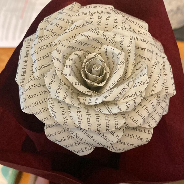 Pink Book Page Roses | Bouquet | Classic Literature | Wedding | Gift ...