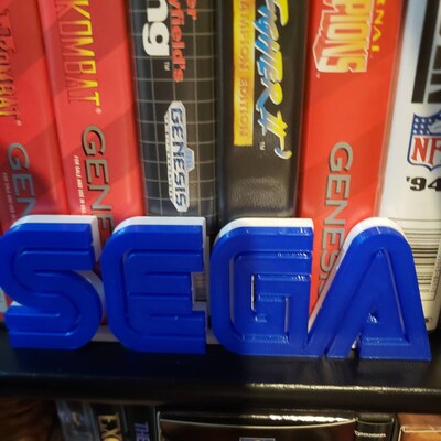 SEGA Video Game Logo Sign 6 in 3D Printed, Man Cave, Game Room, Shelf ...
