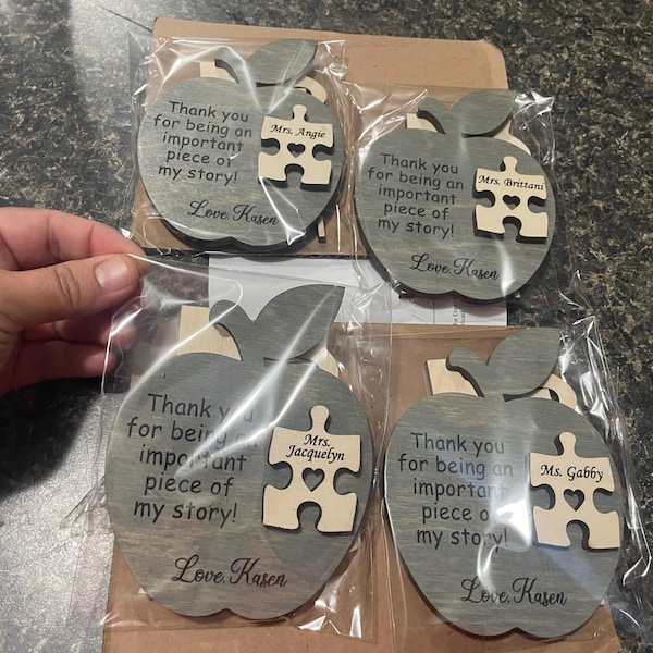 Teacher Gift, Appreciation, Apple, Desktop Size, Personalized Teacher ...