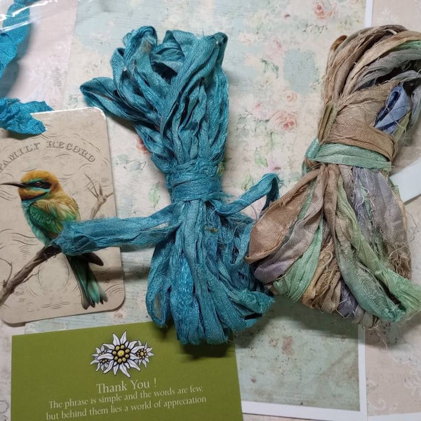 ASST CLAY Rayon Crinkle Ribbon Binding Shades of CLAY 5 Yards Each ...