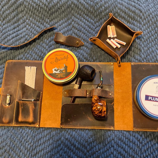 Personalized Leather Case for Pipe, Smokers Gift, Smokers Kit Case ...