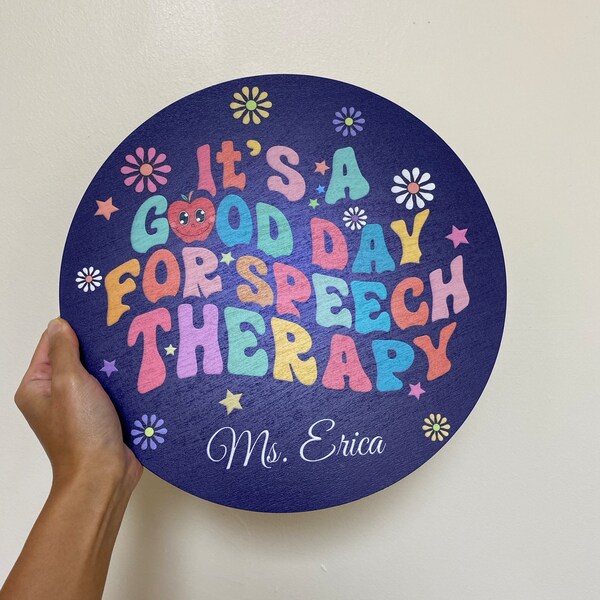 Speech Therapist Door Sign, It's A Good Day for Therapy Sign, SLP ...