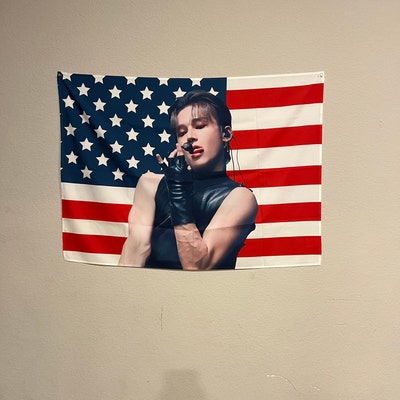 Enhypen Jake Stunning Black Hair Flag Banner, Enhypen Jake American ...