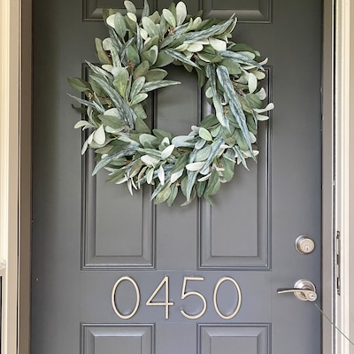Tan Maple Leaf Pampas Grass Wreath for Front Door Neutral - Etsy