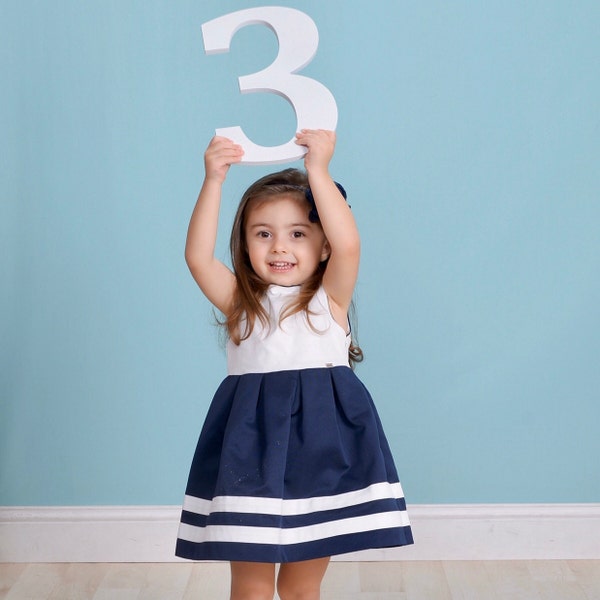 3 Sign Photo Prop for Third Birthday Photo Shoot for Kids - Wooden ...