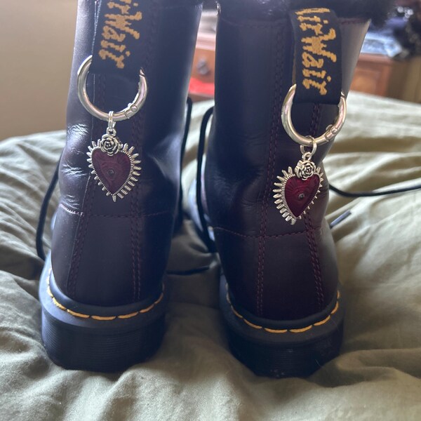 Gold and Silver Sacred Heart Boot Charms - Etsy UK