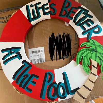 Life's Better at the Pool Life Ring please Note Description - Etsy