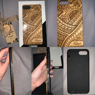 Real Wood Phone Case With Maori Sleeve Tattoo Inspired Design for ...