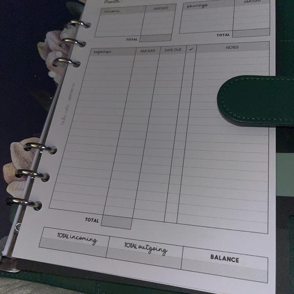 UNDATED Daily Planner Inserts A5 Horizontal Landscape Diary Page Refill ...