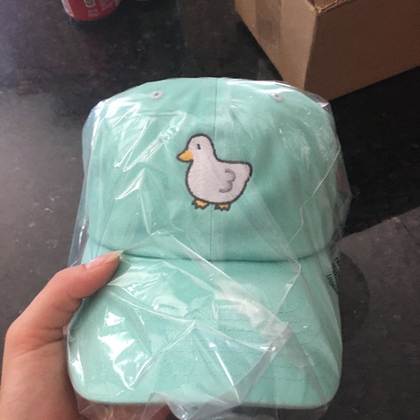 Hand Drawn Duck Premium Dad Hat Embroidered Cotton Baseball Cap - Etsy