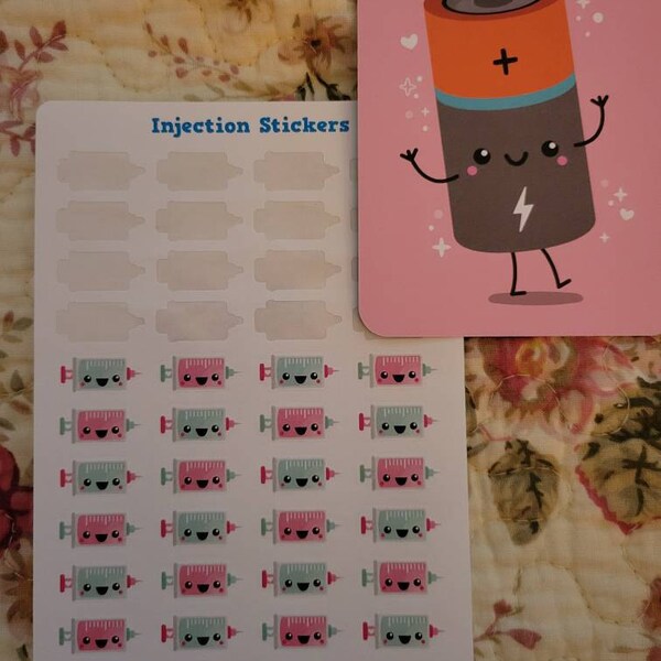 40 Cute Injection/medicine/health Planner Stickers - Etsy