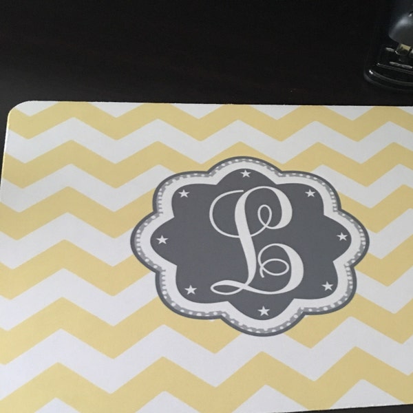 One Letter Personalized Car Tag License Plate Chevron Pattern Pink Grey ...