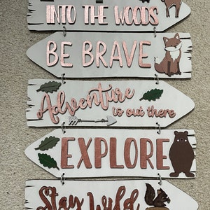 Blank Craft Kit Laser Cut Wooden MDF Direction Sign Theme Room Door ...