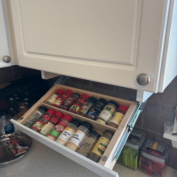 Under Cabinet Drop Down Spice Rack - Etsy