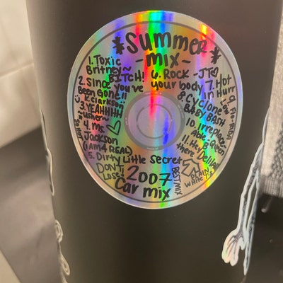 2000s Burned Mix CD Water Resistant Holographic Vinyl Sticker - Etsy