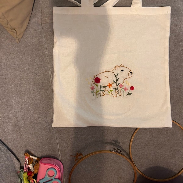 Capybara Embroidery Pattern PDF, Cute Hand Embroidery Design ...