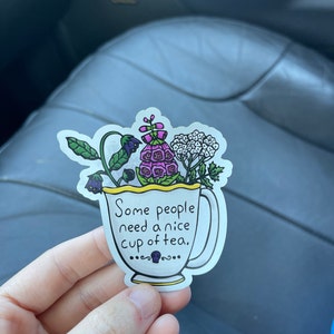 Cup of Equali-tea Die Cut Weatherproof Permanent Vinyl Sticker LGBTQ ...