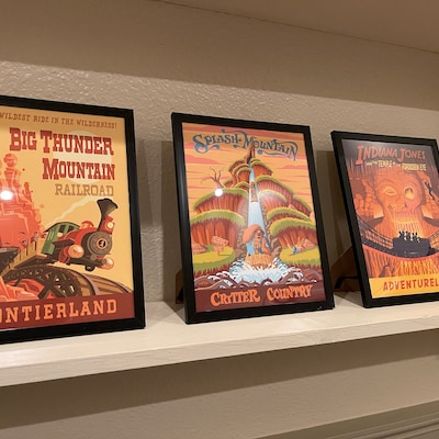 Vintage Disneyland Attraction Poster Set: Fantasmic, Matterhorn ...